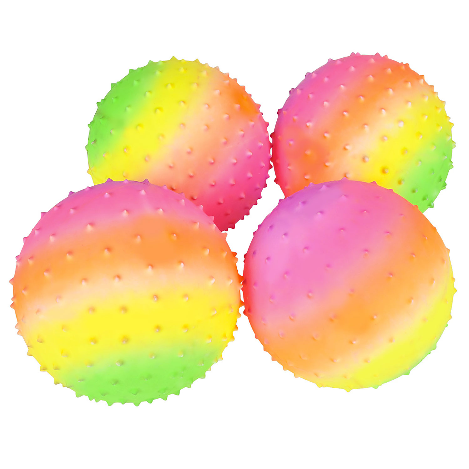 Inflatable Rainbow Knobby Balls - 6 Inch - 10 Count: Rebecca's Toys ...
