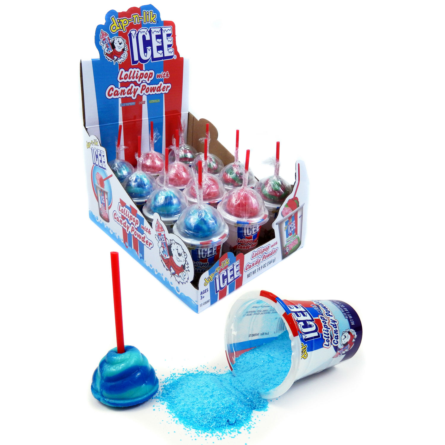 ICEE® Dip-N-Lik Lollipop with Powder Candy - 12 Count: Rebecca's Toys ...