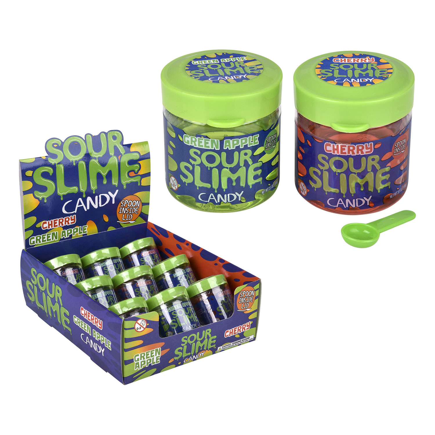 Sour Slime Candy - 9 Count: Rebecca's Toys & Prizes