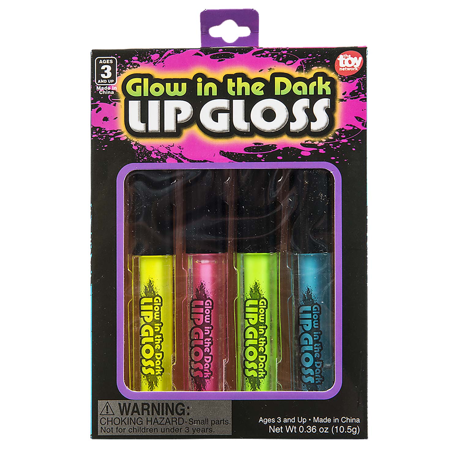 Glow In The Dark Lip Gloss 4 Count Rebeccas Toys And Prizes