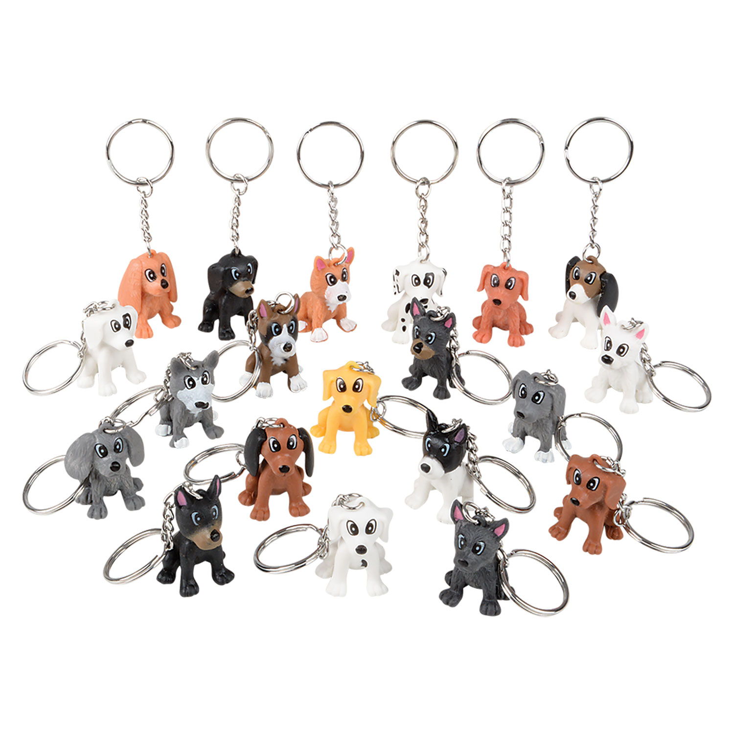 Puppy Keychains - 20 Count: Rebecca's Toys & Prizes