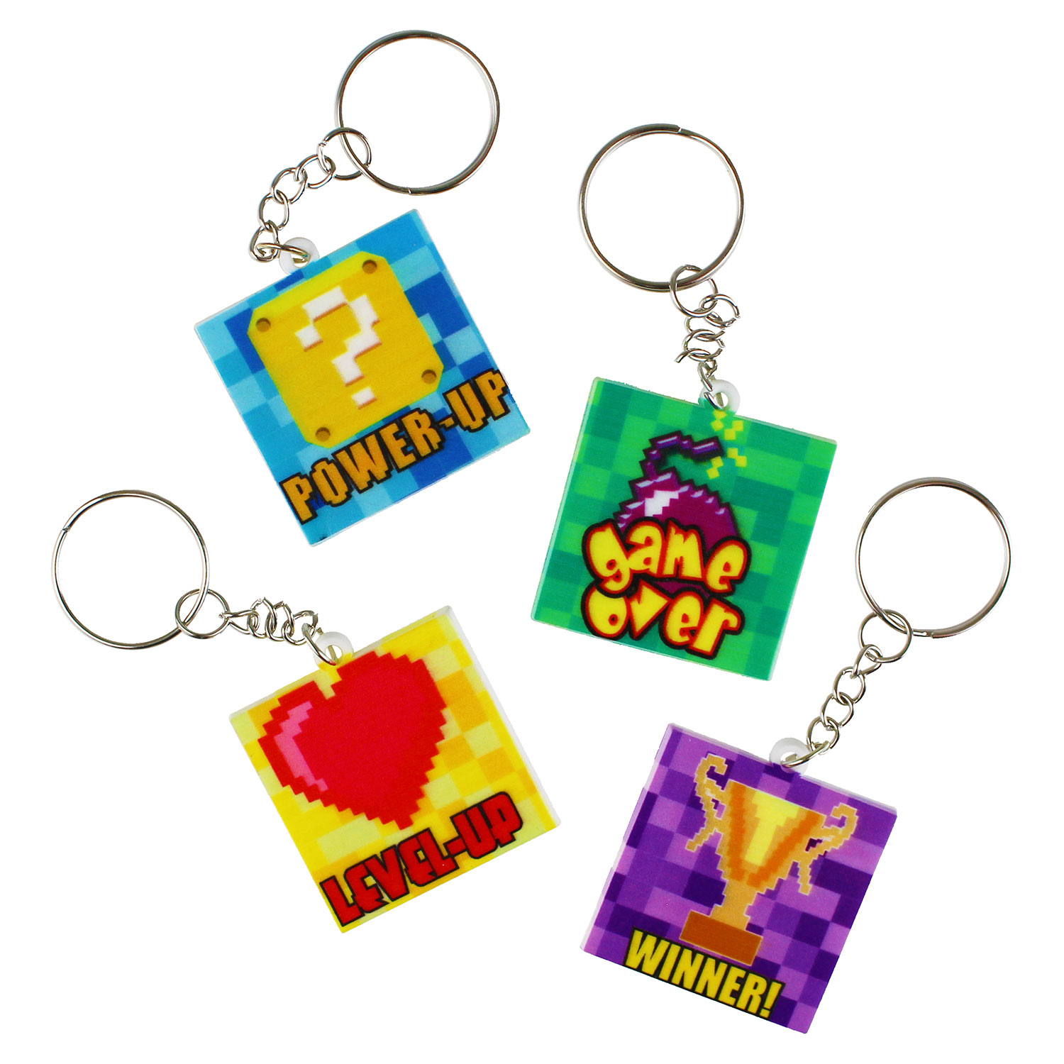 Power Up Keychains - 12 Count: Rebecca's Toys & Prizes