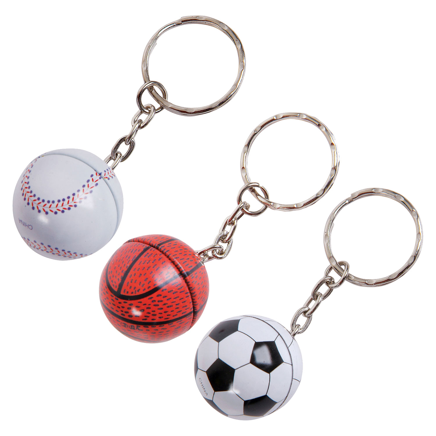 Sports Ball Keychains - 12 Count: Rebecca's Toys & Prizes