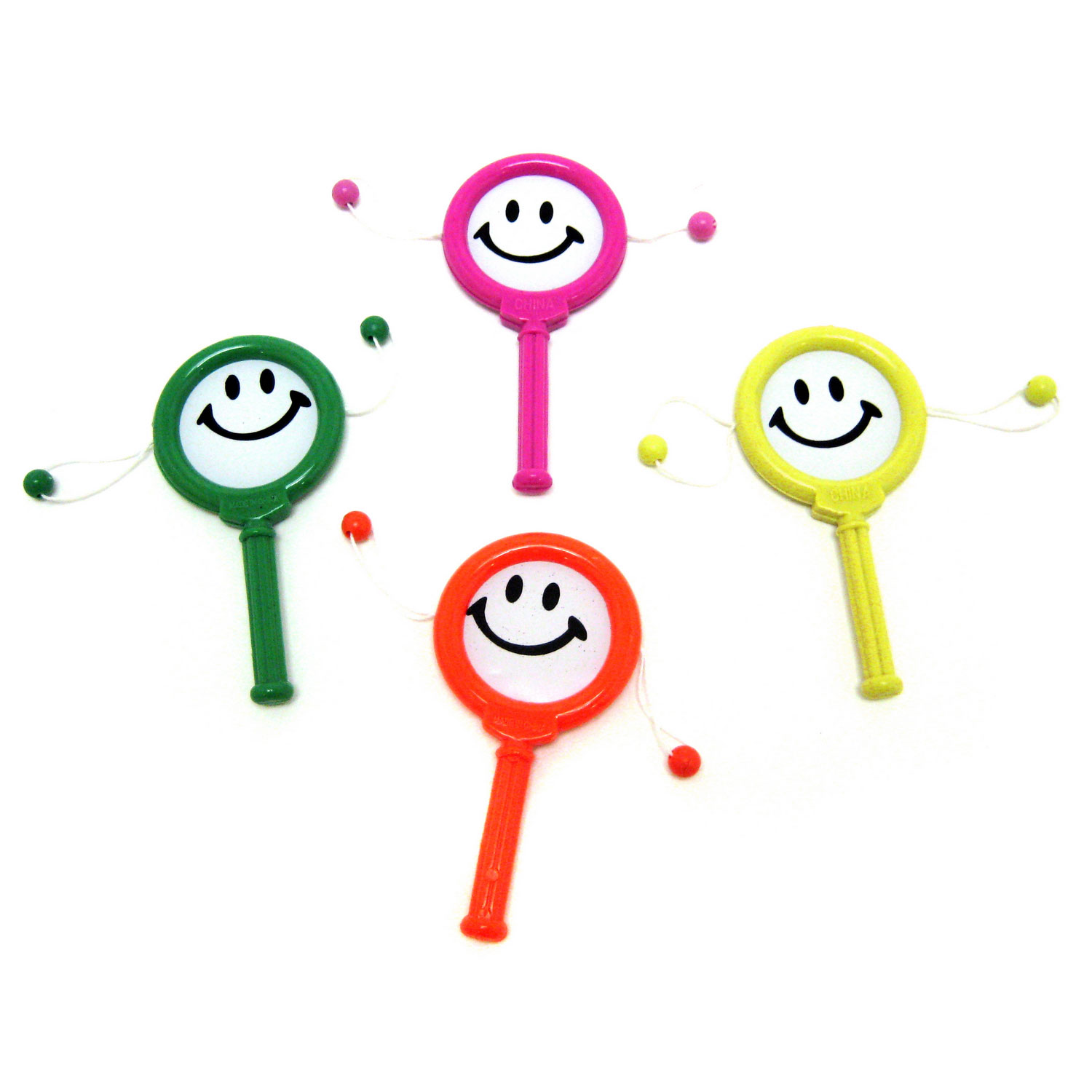 Smiley Face Drum Noisemakers - 12 Count: Rebecca's Toys & Prizes