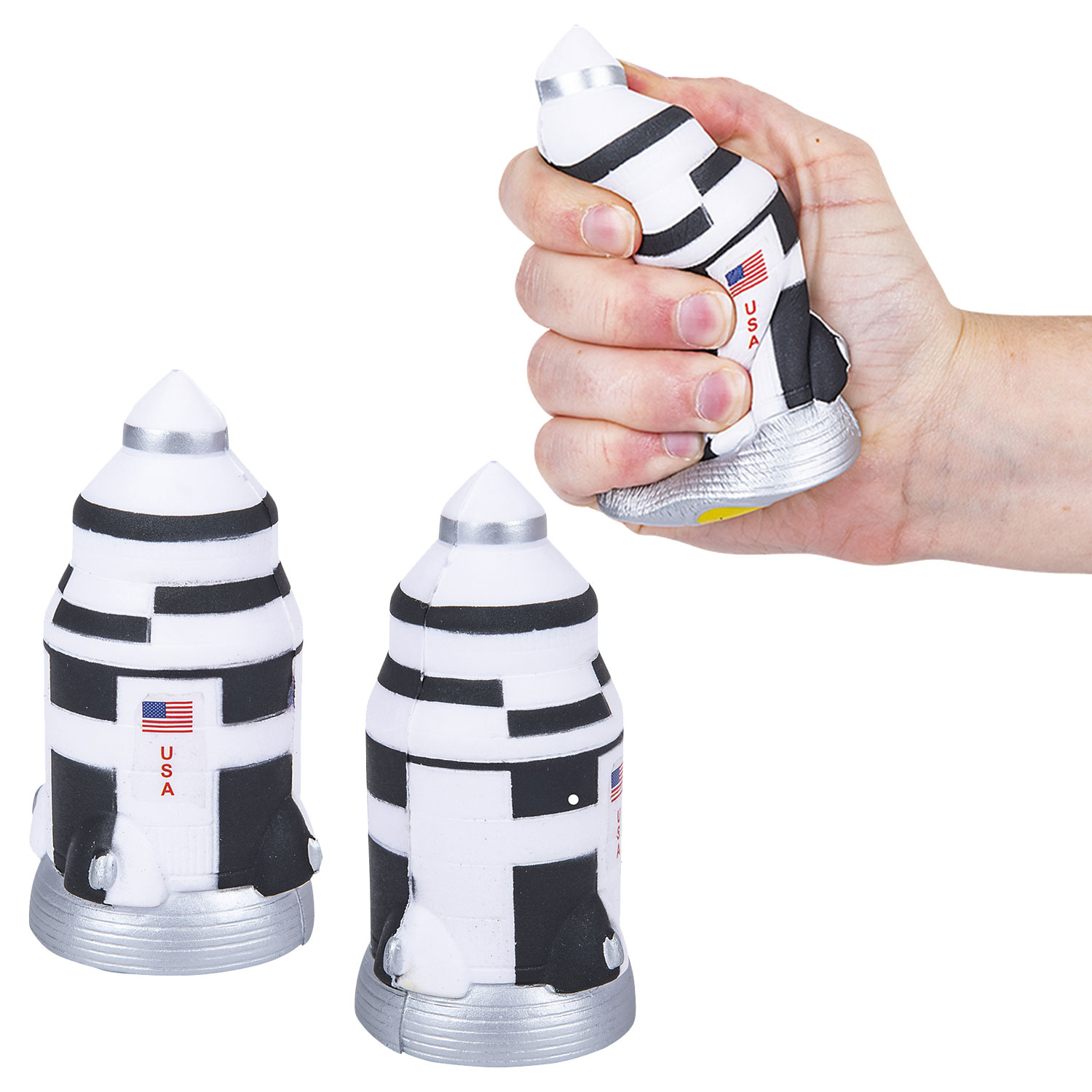 Squishy Space Rocket - 4 1/2 Inch: Rebecca's Toys & Prizes