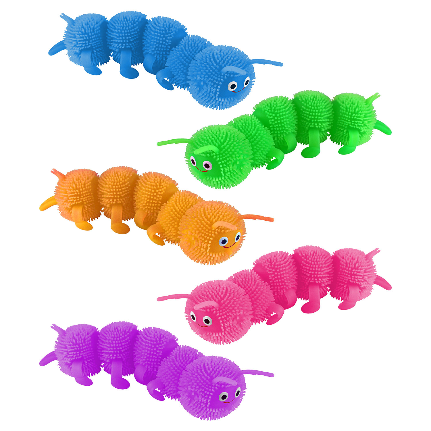 Puffy Caterpillar - 8 Inch - Assorted Colors: Rebecca's Toys & Prizes