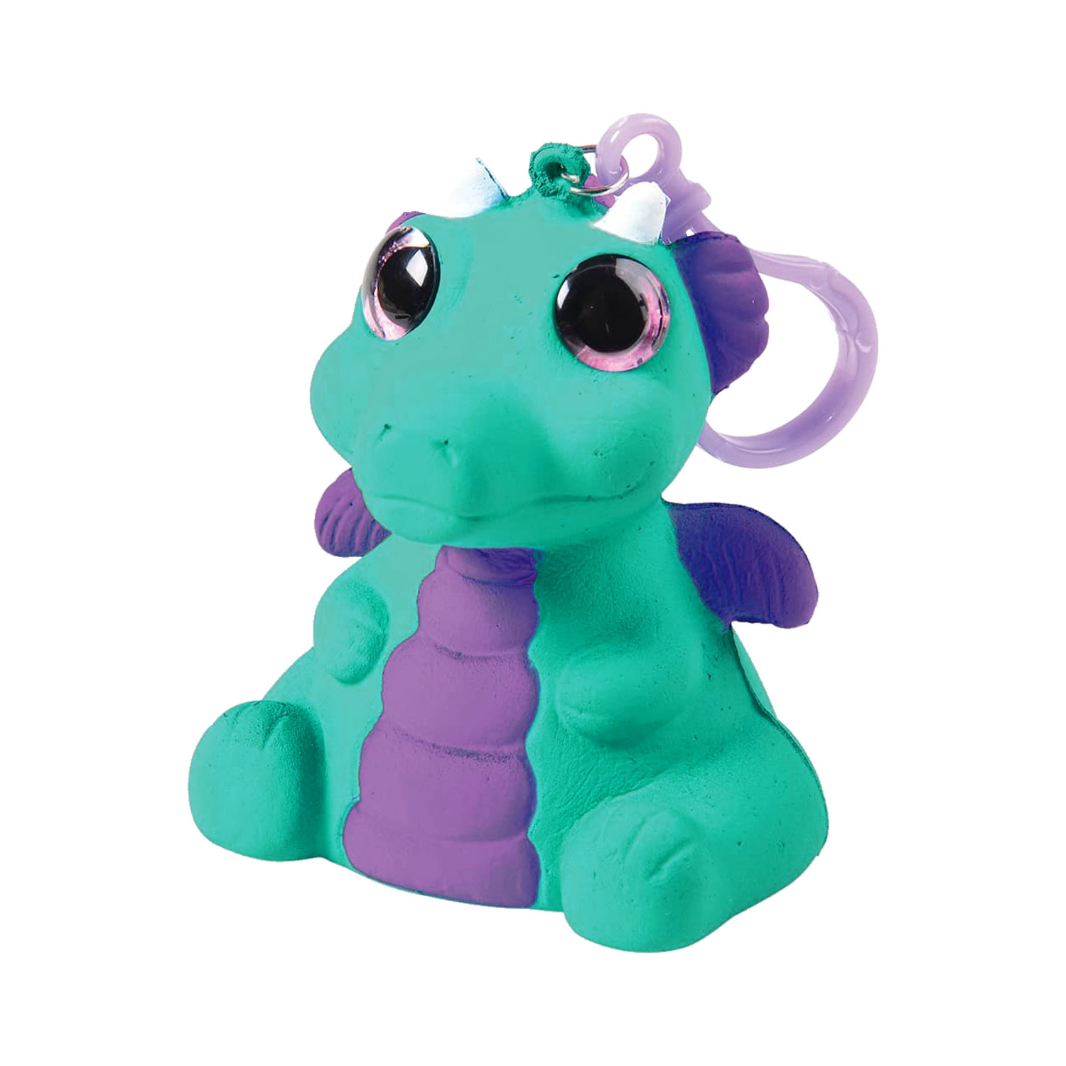 Squishy Dragon with Glitter Eyes Clip-on: Rebecca's Toys & Prizes