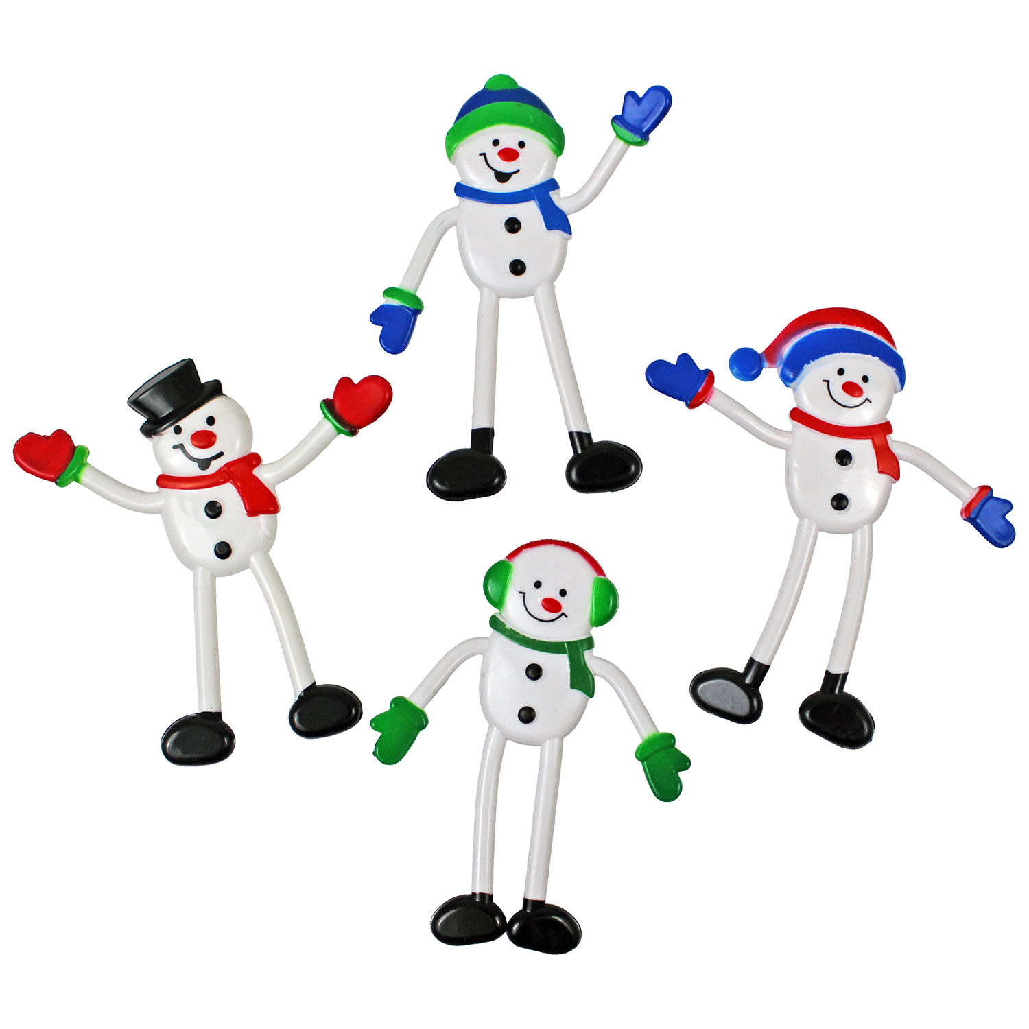 Bendable Snowmen Figures - 24 Count: Rebecca's Toys & Prizes