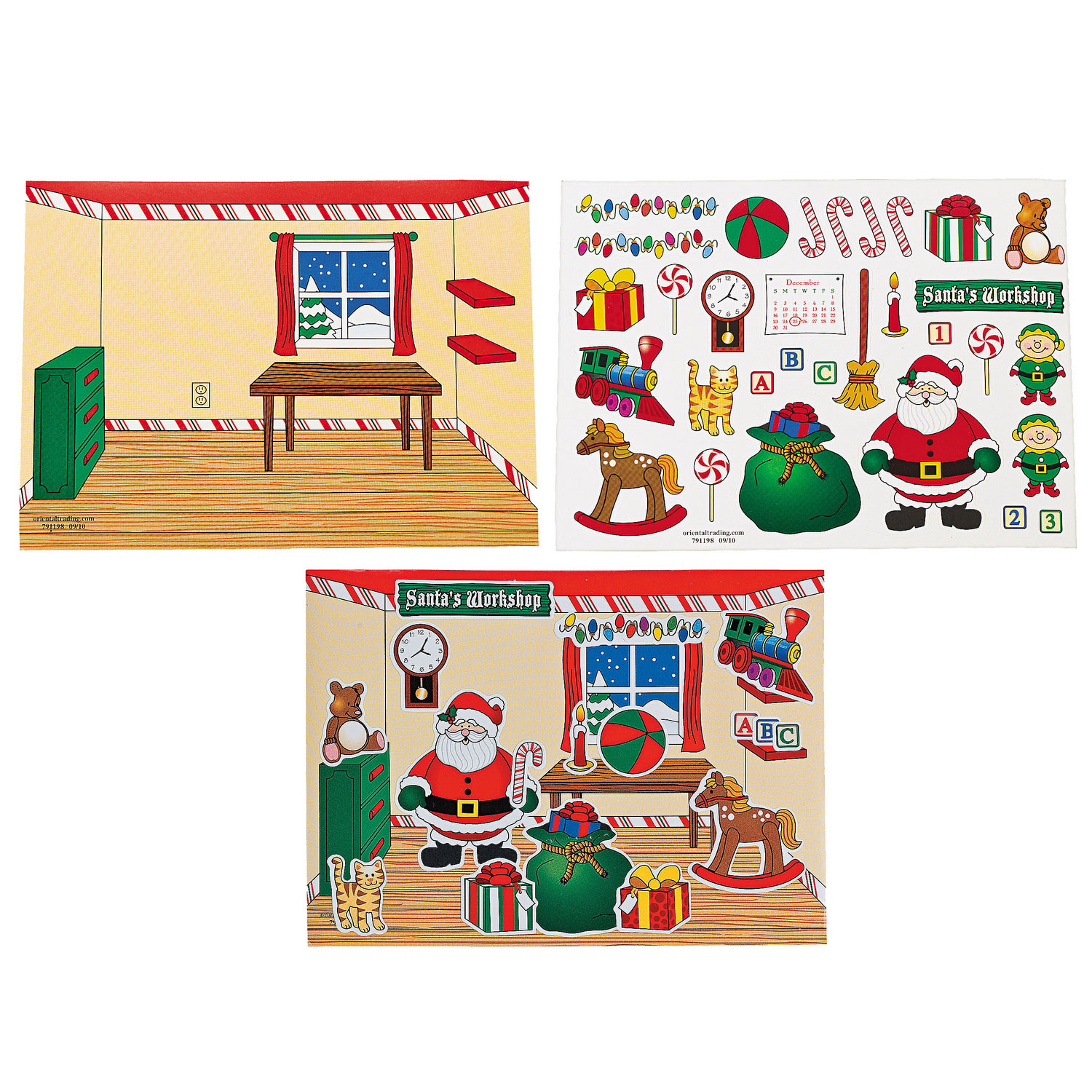 Make-A-Santas Workshop Sticker Set - 12 Count: Rebecca's Toys & Prizes