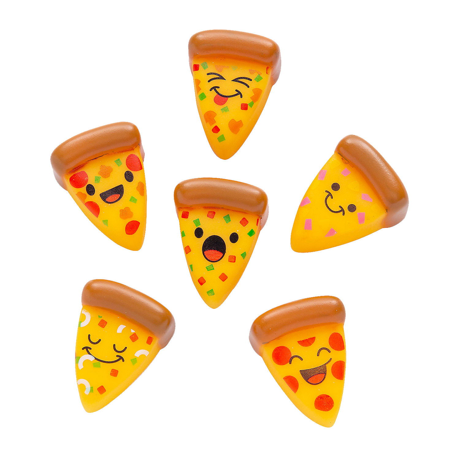 Mini Rubber Pizza Characters - 24 Count: Rebecca's Toys & Prizes