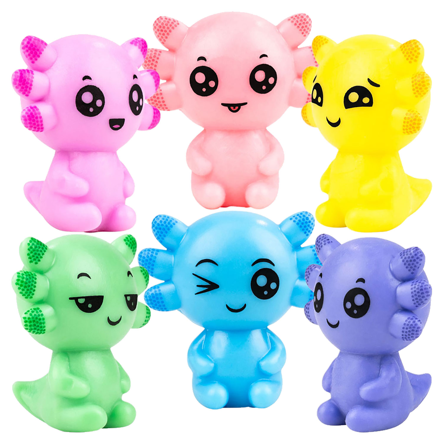 Mini Squishy Axolotls - 1 Inch - 100 Count: Rebecca's Toys & Prizes
