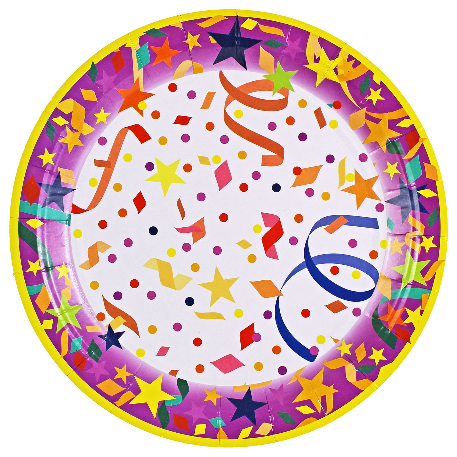 Confetti Party 9 Inch Plates - 1,000 Count: Rebecca's Toys & Prizes