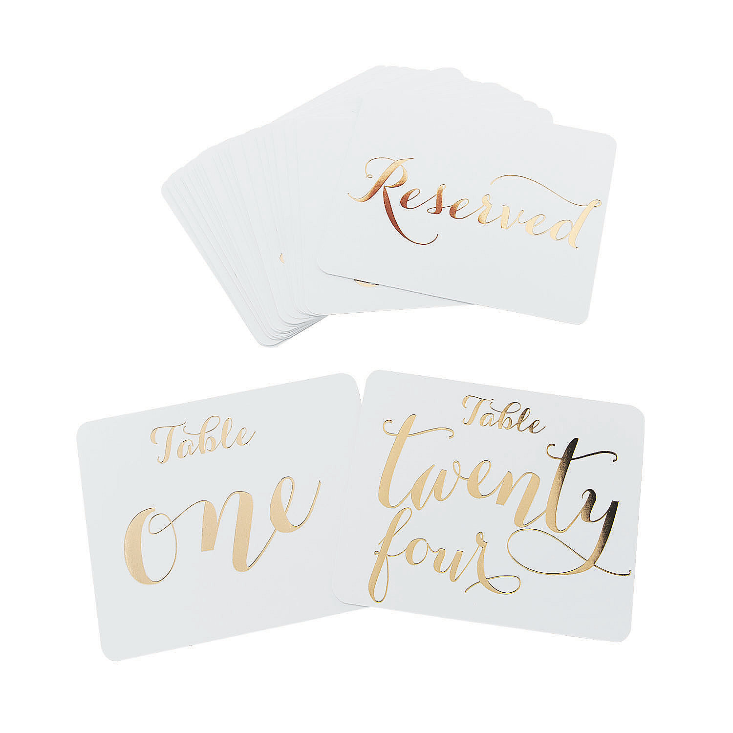 Gold Foil Table Numbers Set - 28 Piece: Rebecca's Toys & Prizes