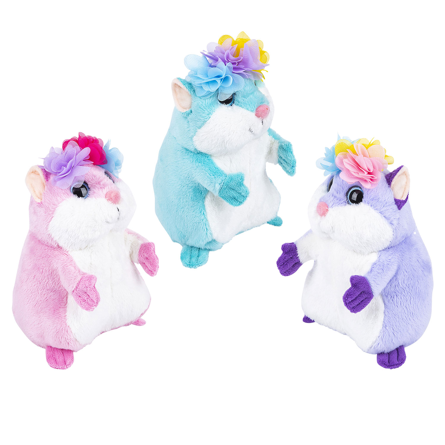 Plush Hamster with Flowers - 7 Inch - Assorted Colors: Rebecca's Toys ...