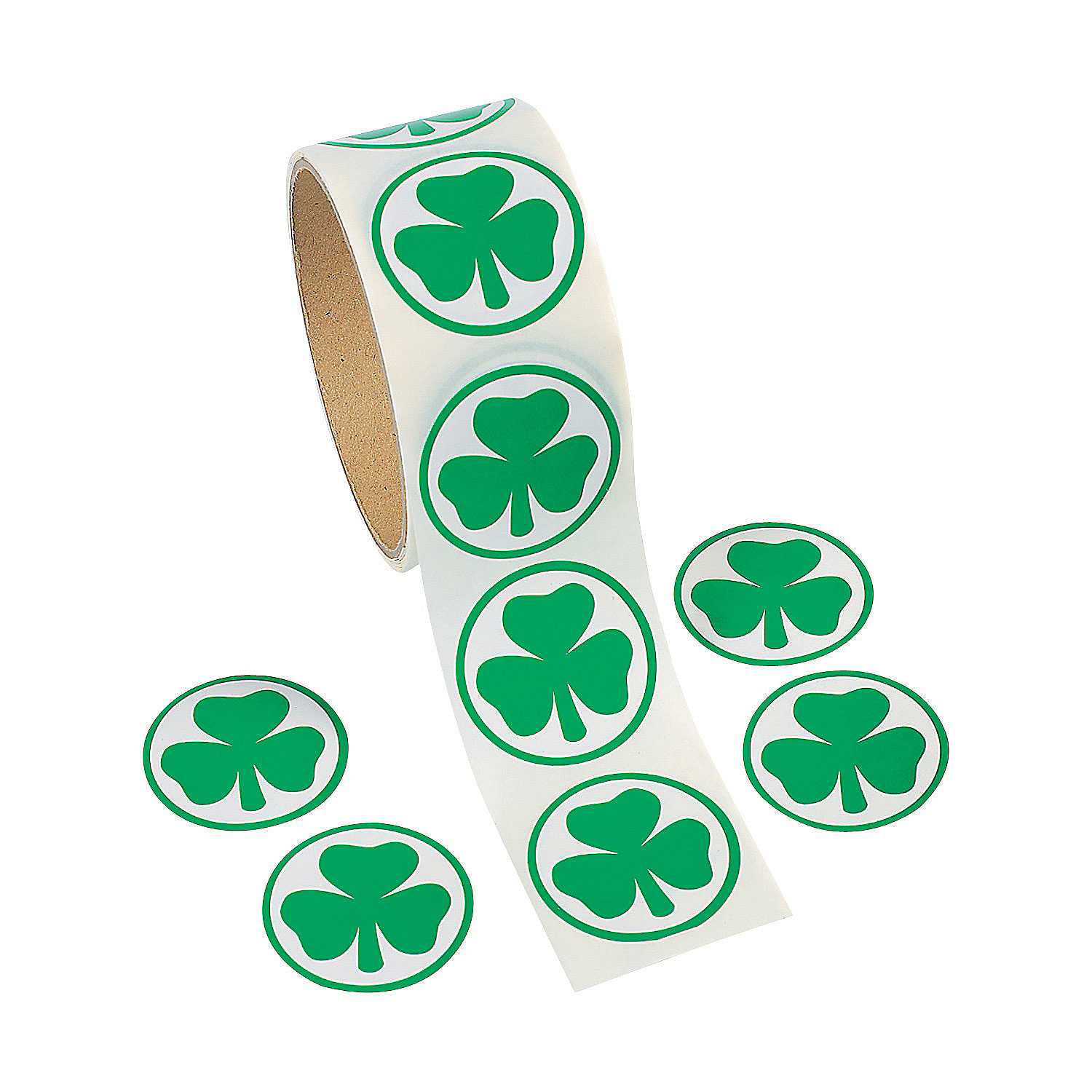 Shamrock Stickers Roll - 100 Count: Rebecca's Toys & Prizes