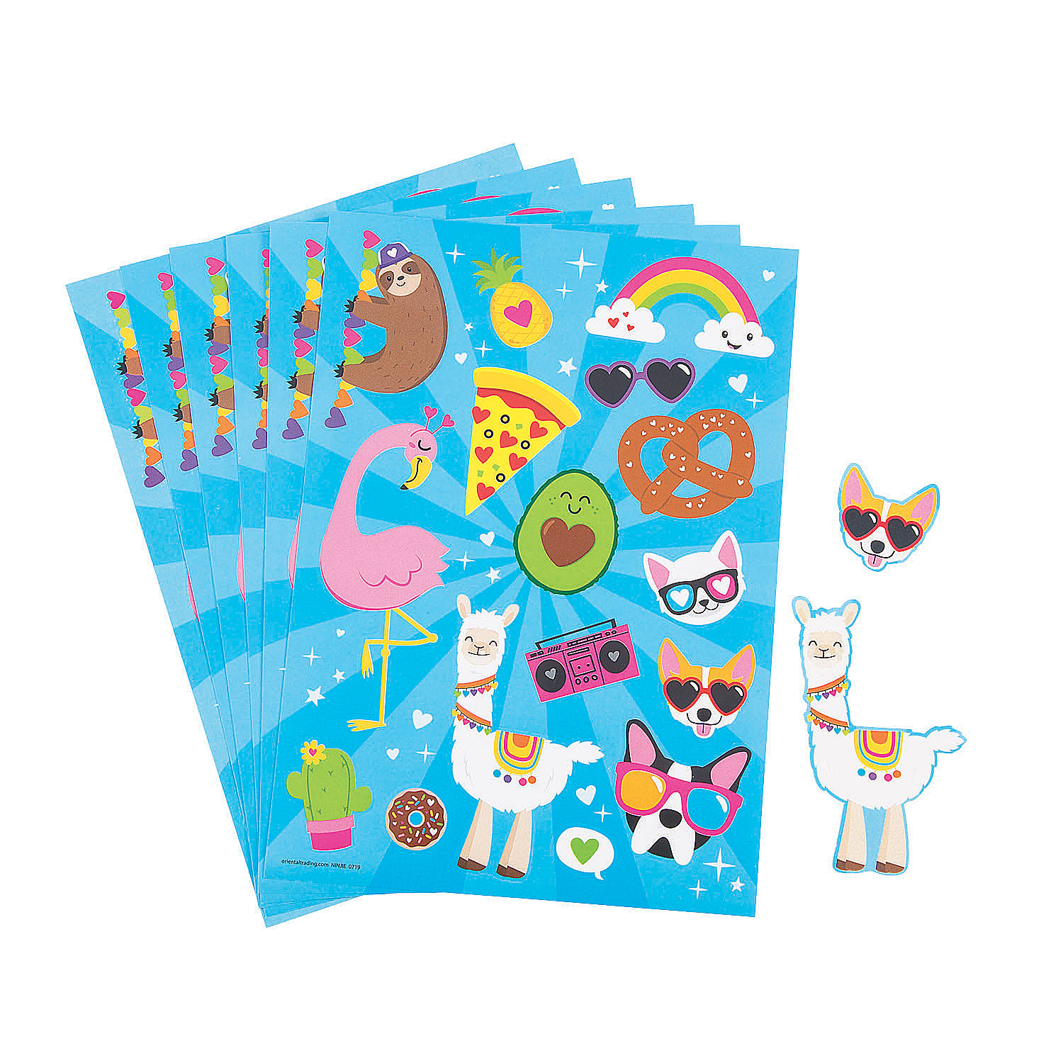 Funky Stickers Sheets - 24 Count: Rebecca's Toys & Prizes